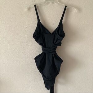 knix | Swim | Knix Sunset Wrap Black One Piece Swimsuit New Vacation ...